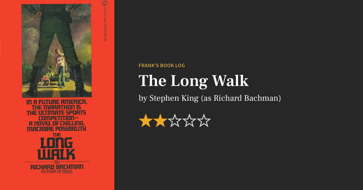 The Long Walk by Stephen King (as Richard Bachman) book review - Frank ...